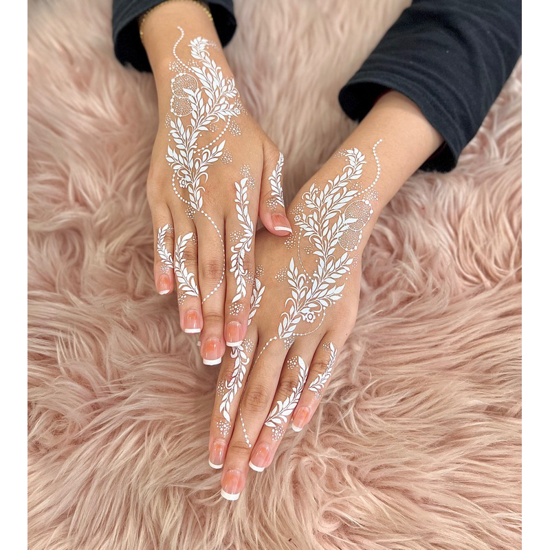 READY STOCK🔥 BORONG STICKER WHITE EXCLUSIVE - sticker inai putih spray ...