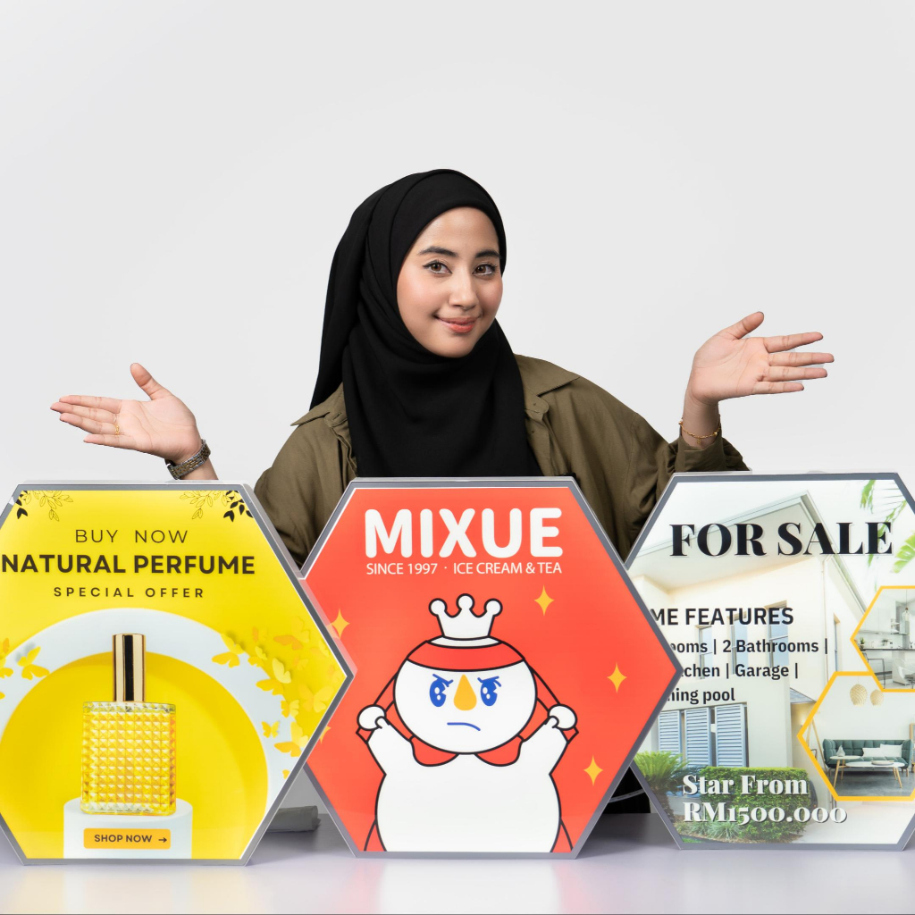 LED Ultra Thin Lightbox - Hexagon version READY STOCK!!!!!! | Shopee ...