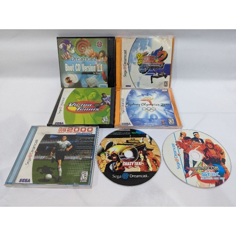 SEGA DREAMCAST CD GAMES CAPCOM VS SNK VIRTUAL STRIKER FOOTBALL SONIC ...