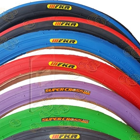 20x1.35 20x1.50 FKR VEROLI Bicycle Tyre- 2 tone Black/Blue Black/Red ...