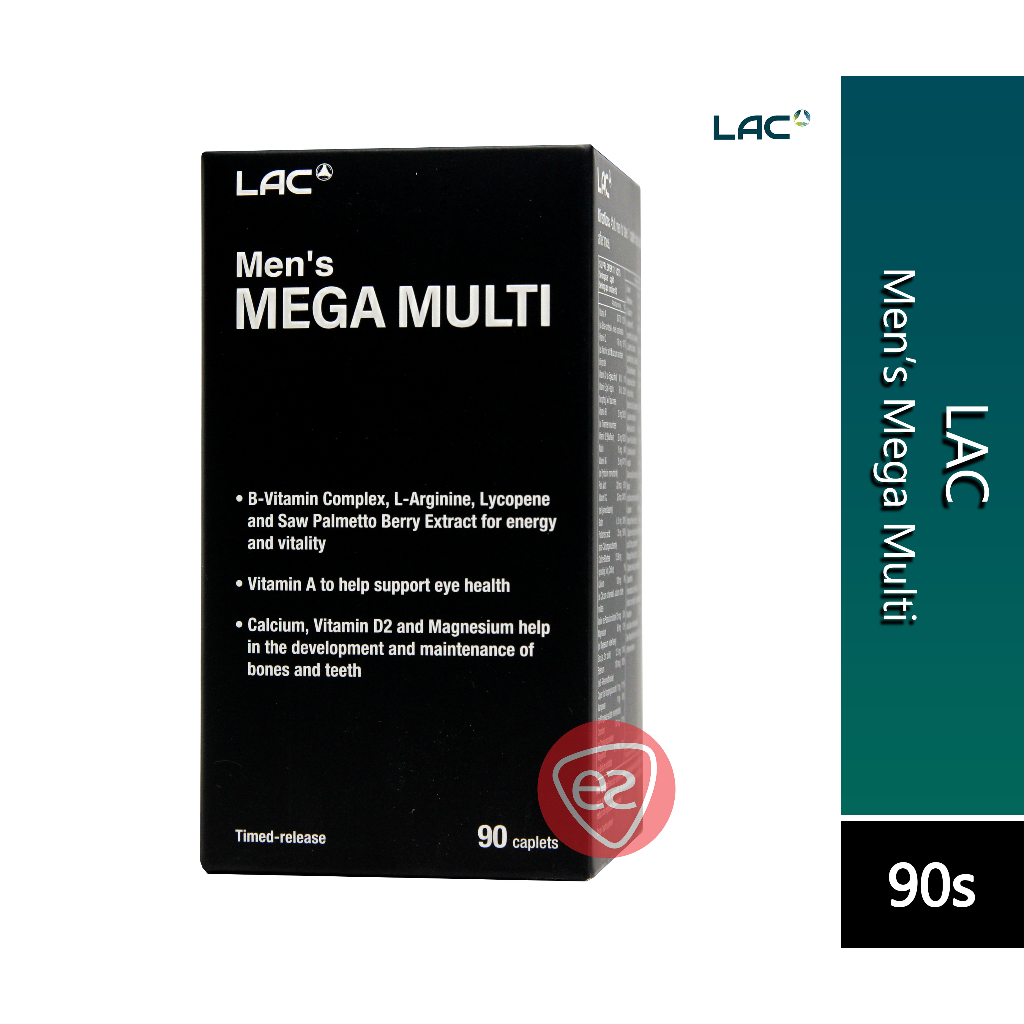 LAC Men's Mega Multi Timed-Release Caplet 90S (Was Known As GNC Men's Mega Men) | Shopee Malaysia