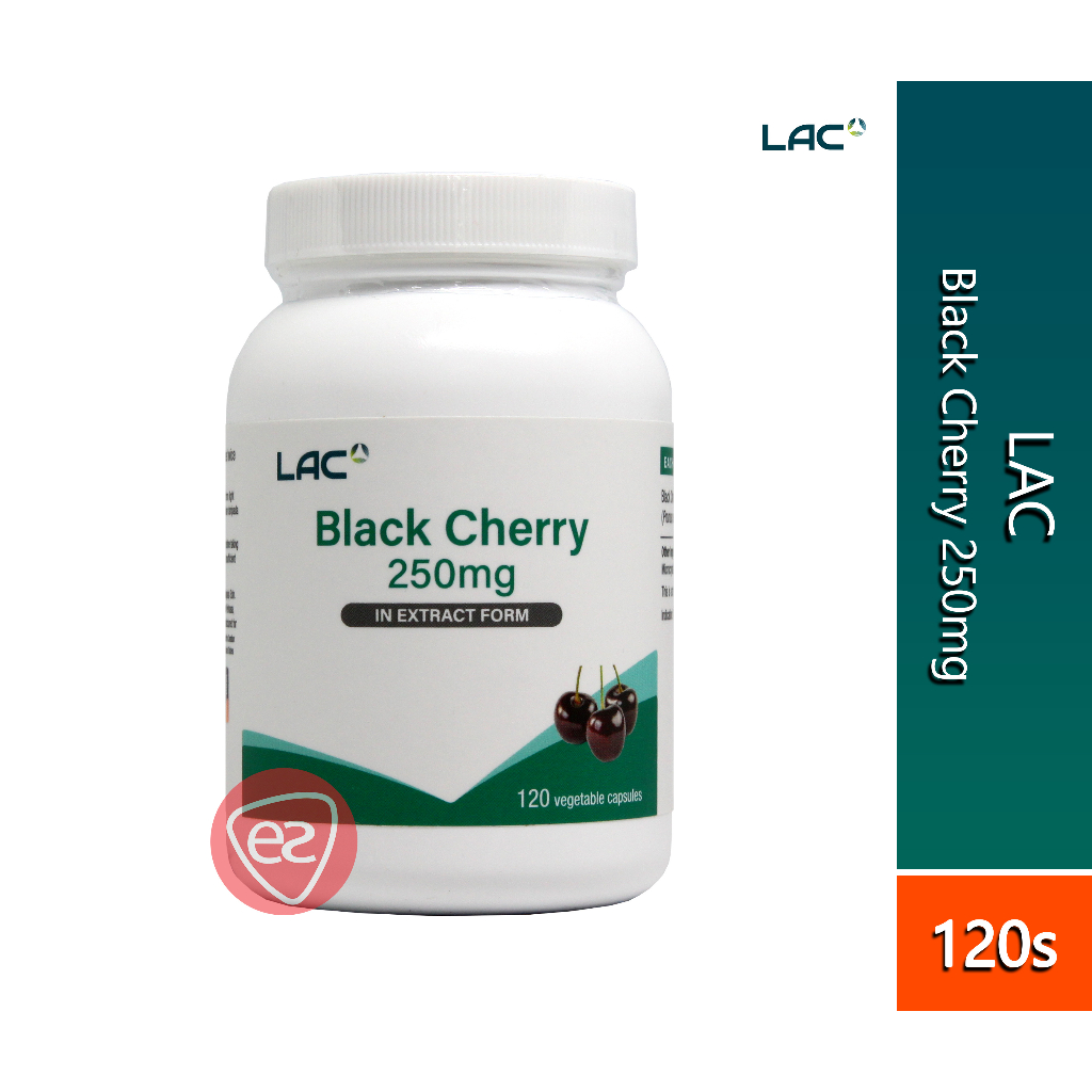 LAC Black Cherry 250mg Vegetable Capsule 120s (Was Known As GNC Black ...