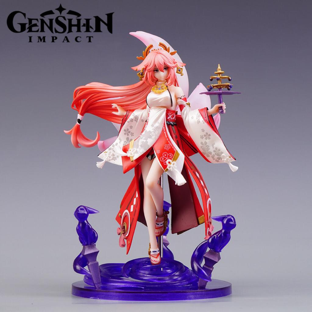 Genshin Impact Yae Miko Astute Amusement Fox Form 24cm Action Figure ...