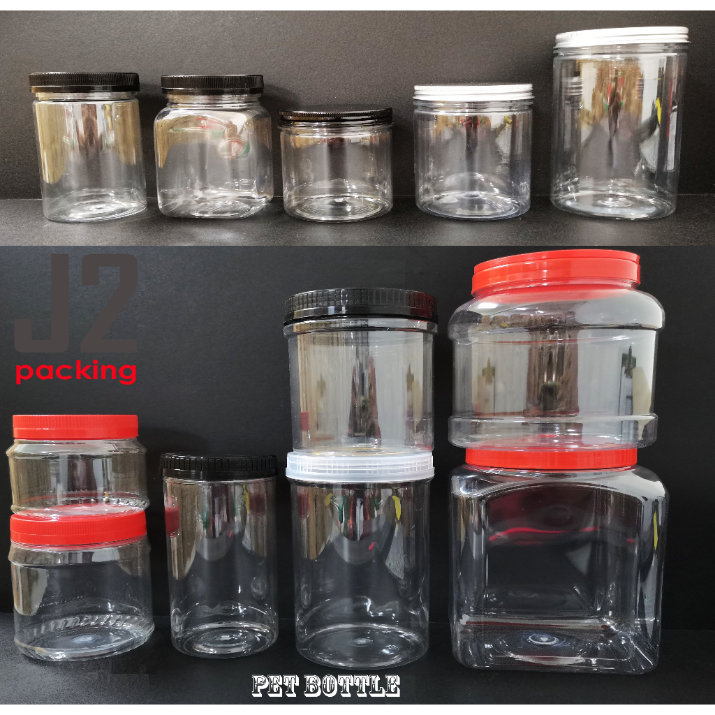 Biscuits Container / Balang Plastik / PET Bottle Jar / Bekas Cookies ...