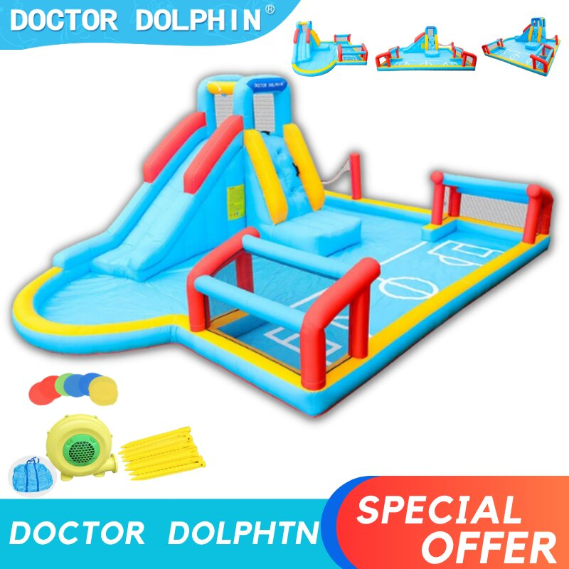 Outdoor bouncy castle slide water park children's swimming pool water ...