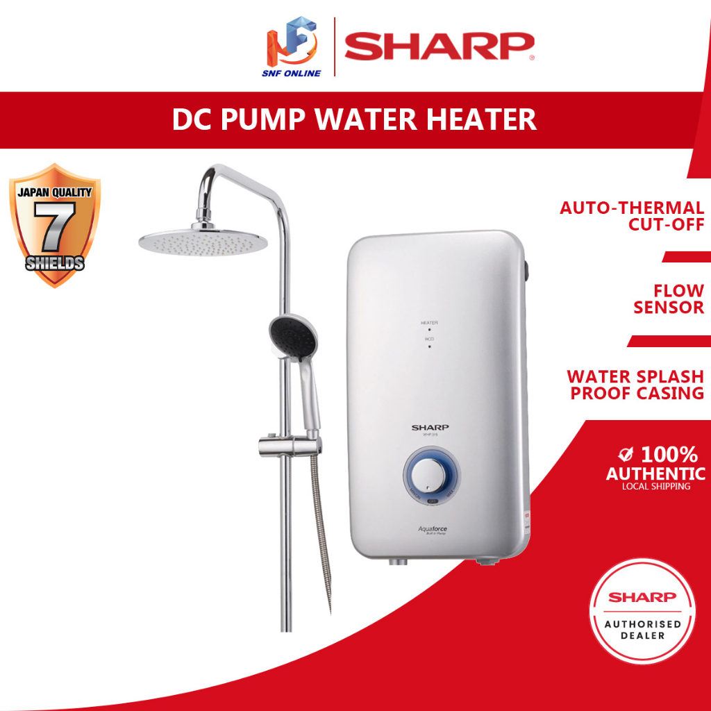Sharp Water Heater Rain Shower With DC Inventer Pump WHP315RN | Shopee ...