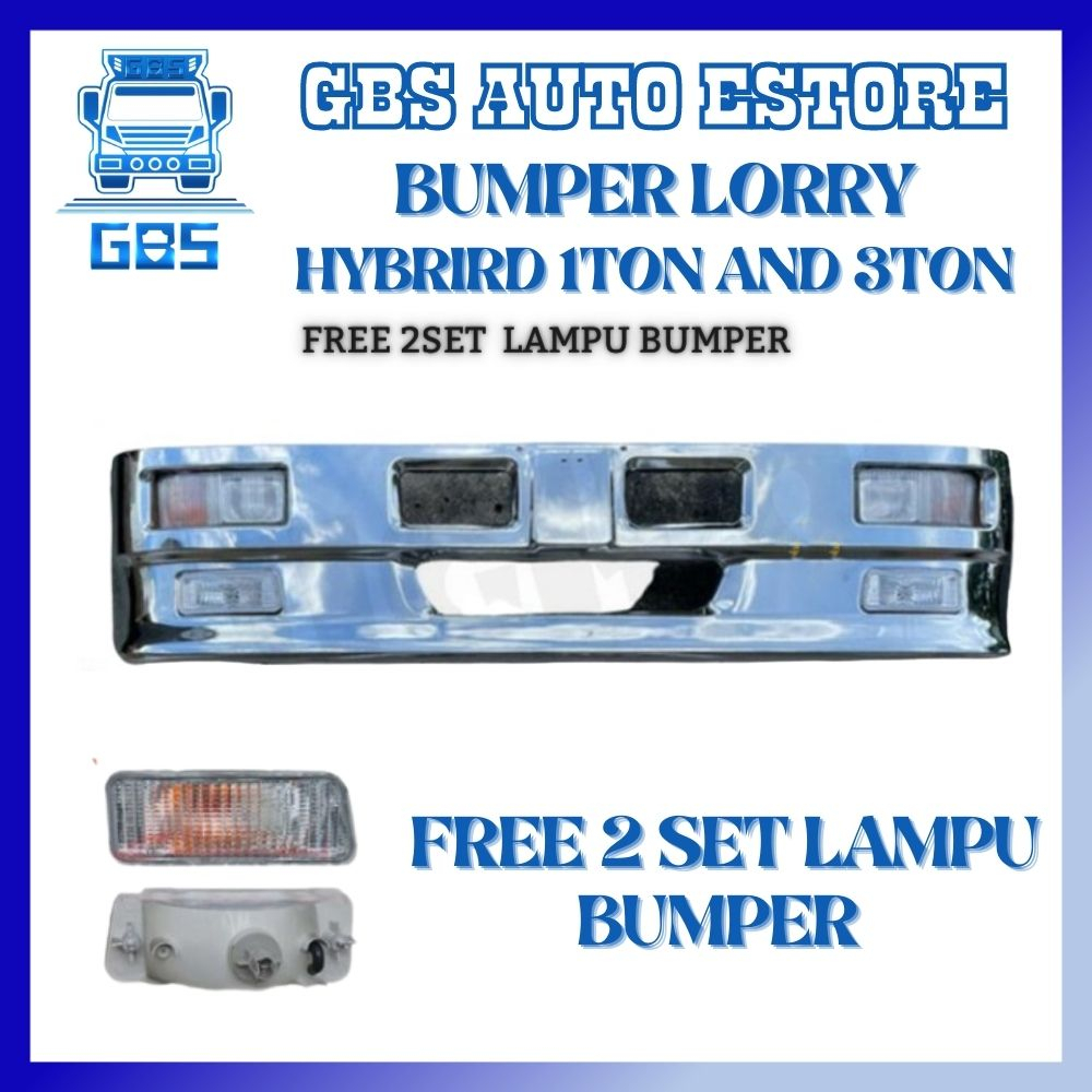 GBS ESTORE BUMPER LORRY HYBIRD CHROME 1TON DENGAN 3 TON ISUZU HINO FUSO ...