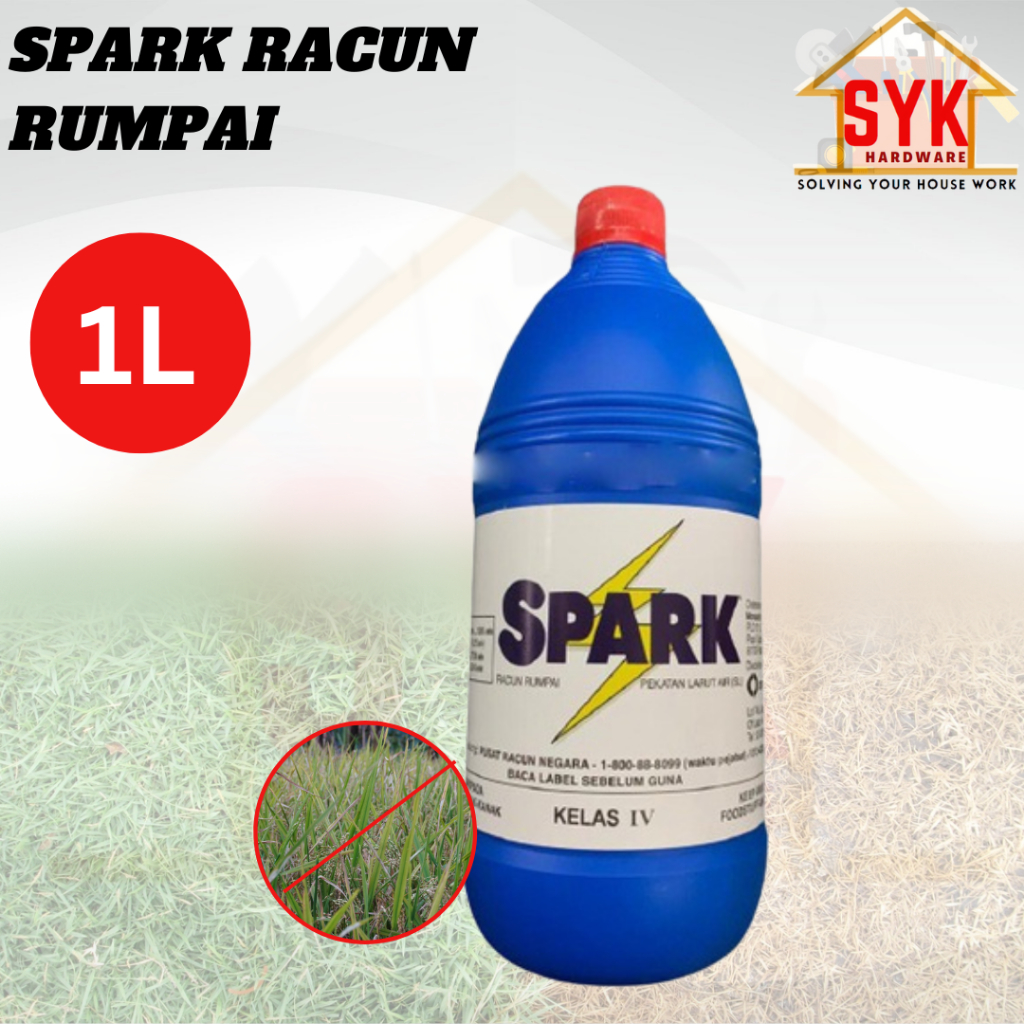 SYK Spark Racun Rumput 1L 4L Glyphosate Racun Rumpai Mati Akar Lalang ...