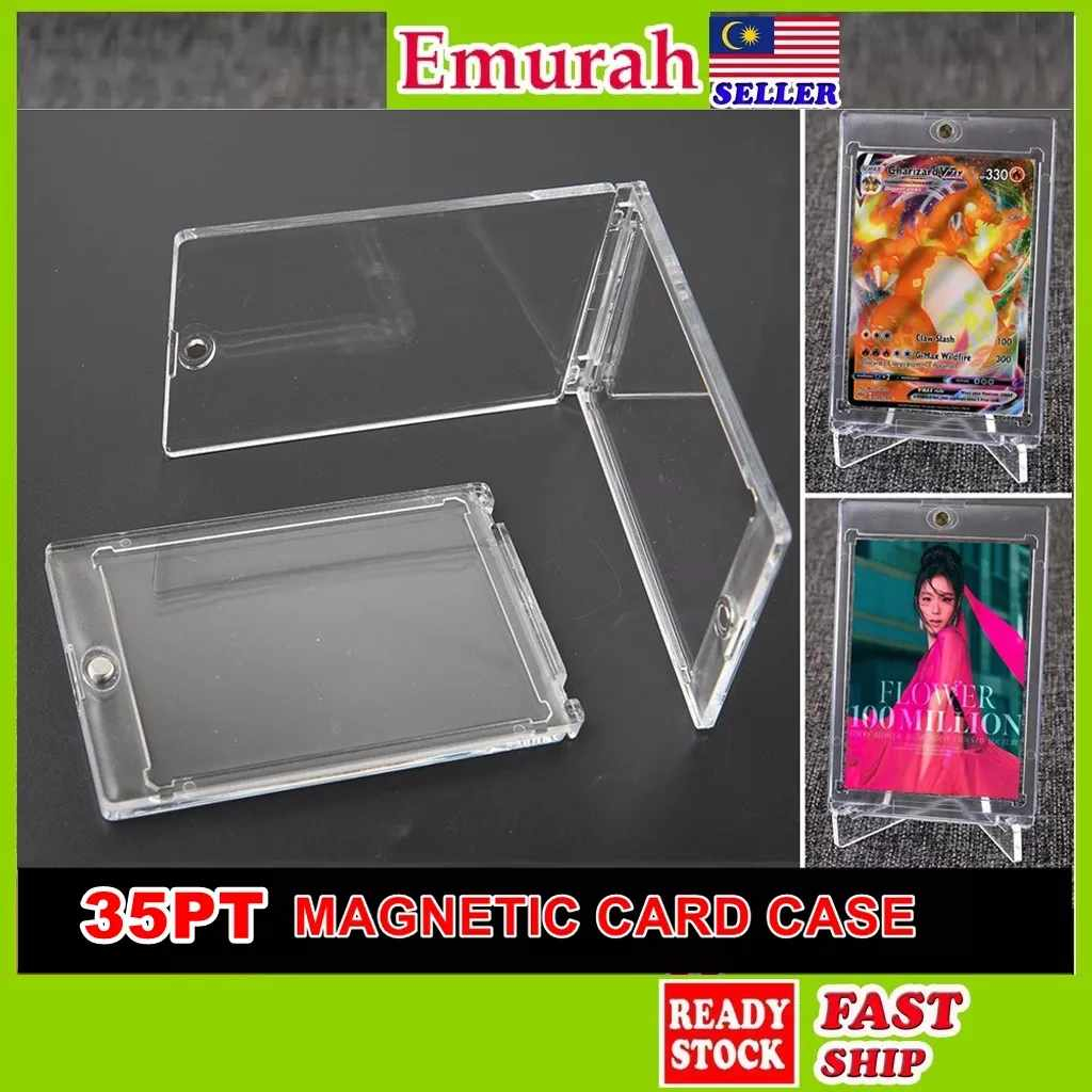 Magnetic Card Holder 35PT Photocard POKEMON KPOP (UV Protection)TCG Digimon Toploader Sleeve ...