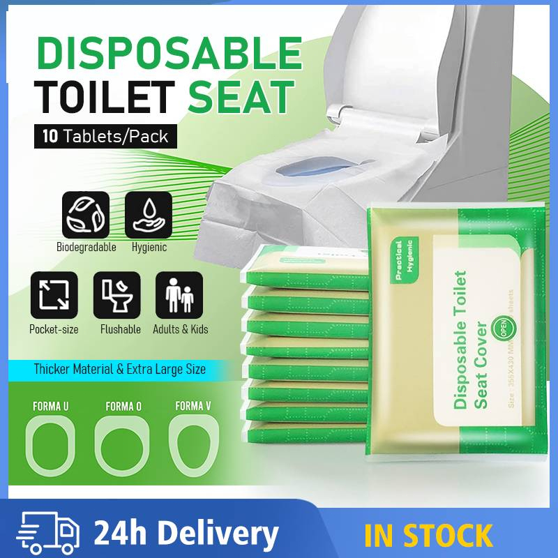 Disposable Toilet Seat Paper Can Be Flushed 10Pcs Toilet Seat Paper ...