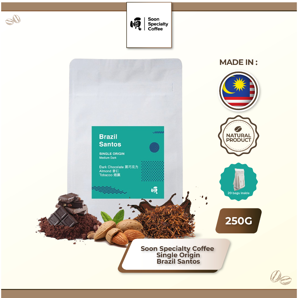 Soon Specialty Coffee - Single Origin: Brazil Santos | Shopee Malaysia