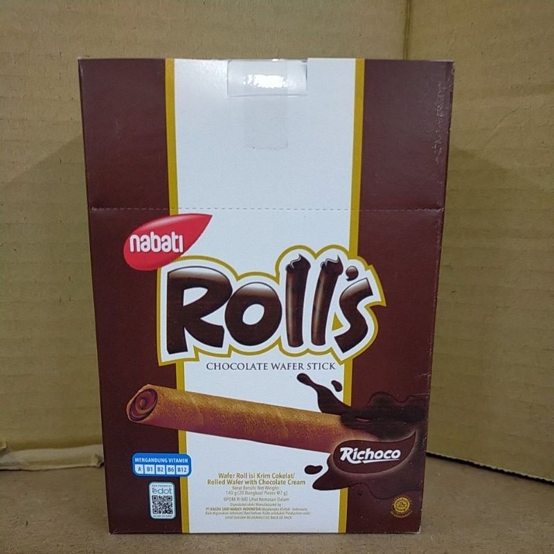Nabati Roll's Chocolate Wafer Stick 140g x 20pcs | Shopee Malaysia
