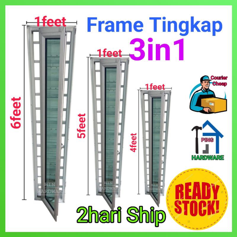 (FREE DELIVERY) Frame Tingkap 3in1 (Frame+Cermin+Grill) *Sekali Boleh ...