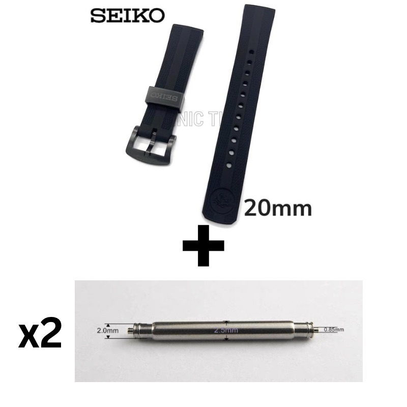 (Original) Seiko Prospex Black Silicone Strap for SPB253 / SPB255 ...