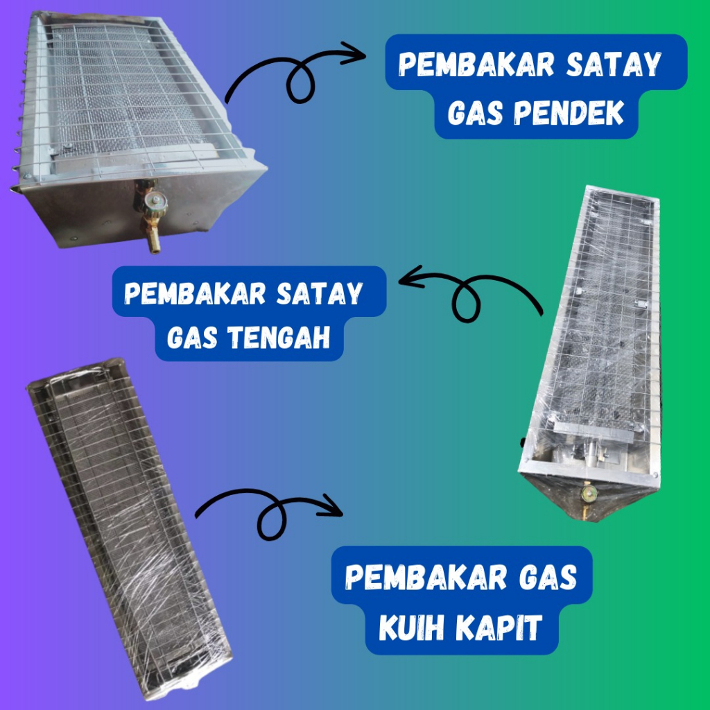 PEMBAKAR SATAY GAS PENDEK / TENGAH DAN GAS KUIH KAPIT | Shopee Malaysia