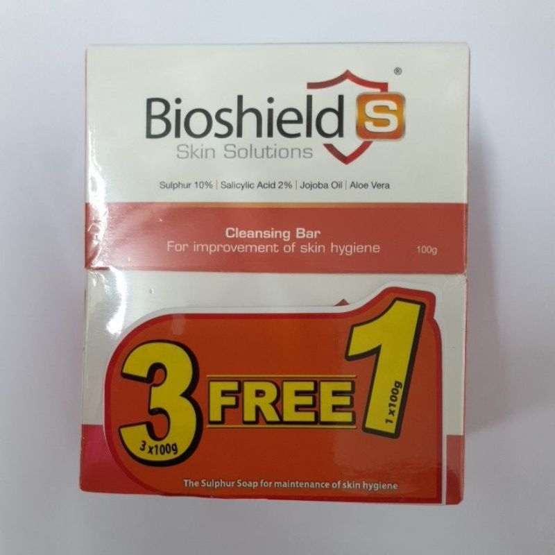 Bioshield S Cleansing Bar 3x100g Foc 100g (Expiry Date:09/2027 ...
