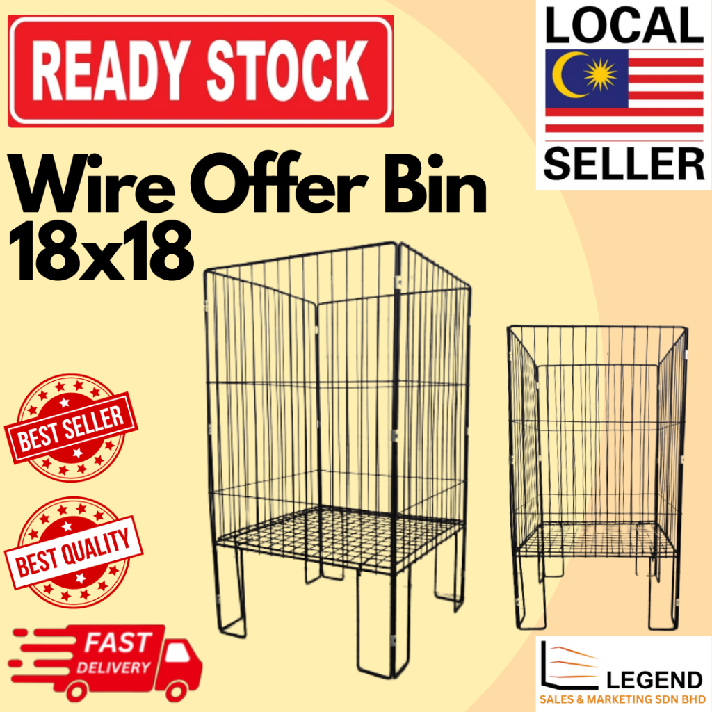 Dump Bin / Wire Offer Bin (18x18") / Display Storage Bin / Multipurpose ...