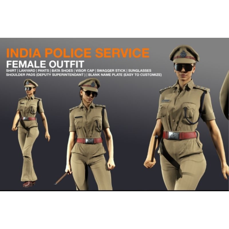 [Reallusion Content] IPS India Police Officer Women Outfit (DIGITAL ...