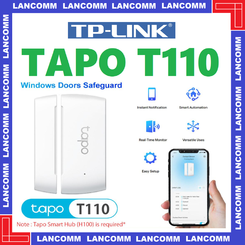 TP-LINK Tapo T110 Smart Contact Sensor Magnetic Sensor ( TAPO H100 ...