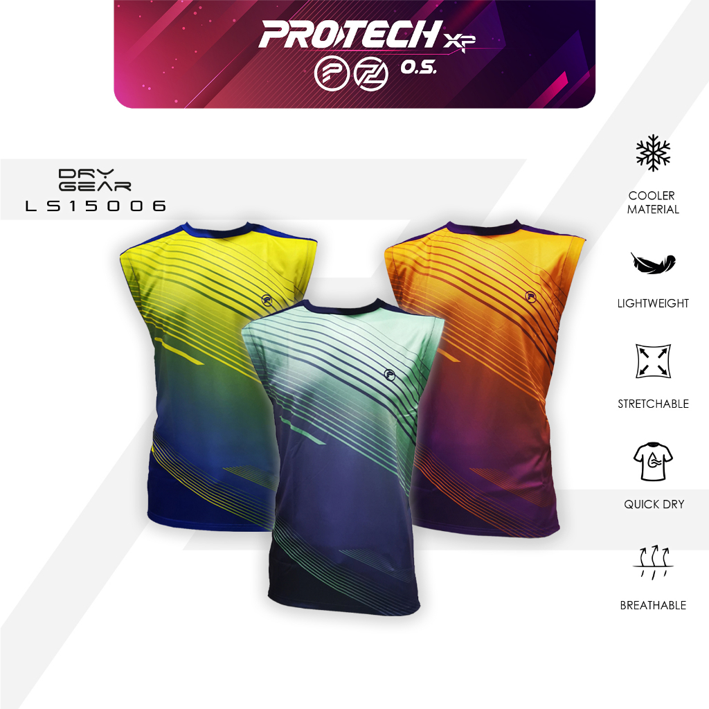PROTECH Badminton Dry Fit Tournament Sleeveless Shirt LS15006 | Shopee ...