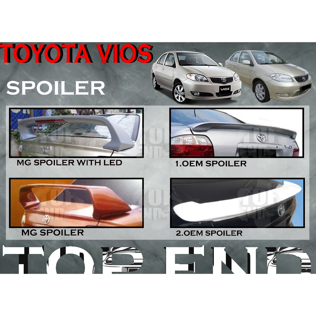 TOYOTA VIOS 2003-2007 SPOILER FOR VIOS NCP42 REAR TRUNK SPOILER ...