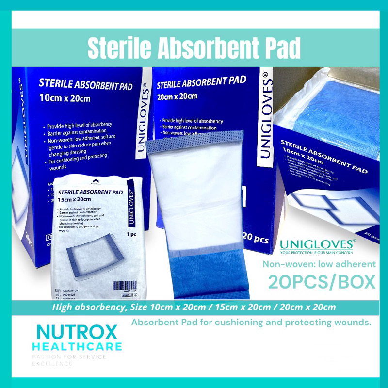 UNIGLOVE Absorbent Pad Gamgee – Soft, Absorbent & Non-Adherent (Full ...