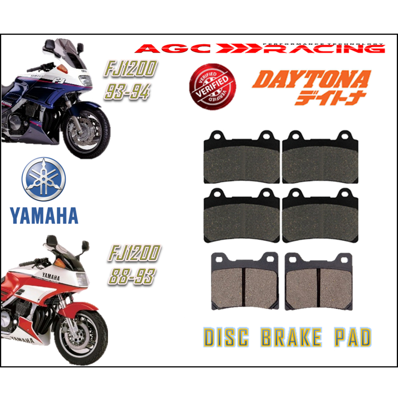 YAMAHA DISC BRAKE PADS FJ1200A 93-94 FJ1200 88-93 BEST QUALITY | Shopee ...