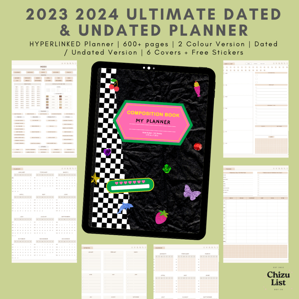 [PDF] DIGITAL PLANNER | 2023 2024 Ultimate Dated Undated Checklist ...