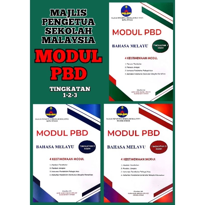 BUKU LATIHAN - MAJLIS PENGETUA SEKOLAH MALAYSIA MODUL PBD BAHASA MELAYU TINGKATAN 1, 2, 3 ...