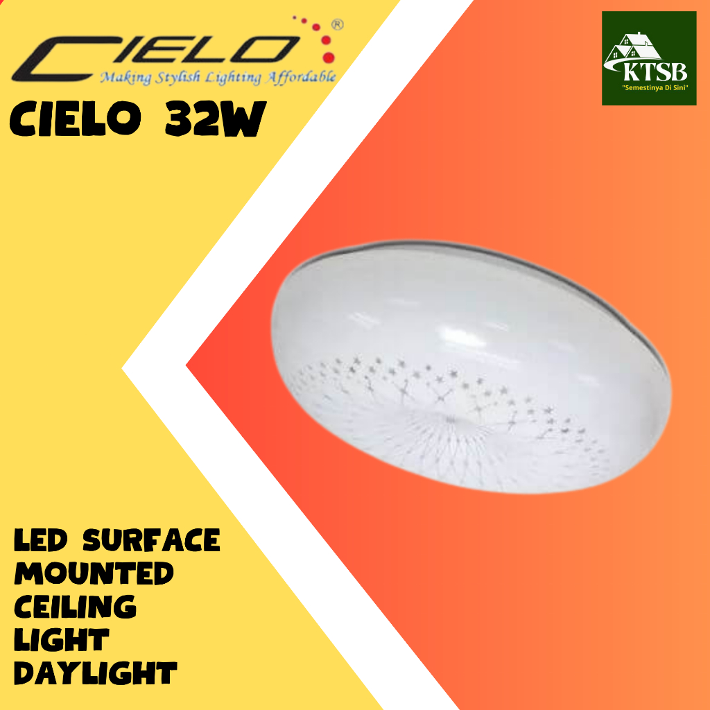 CIELO 32W LED SURFACE MOUNTED CEILING LIGHT DAYLIGHT /LAMPU SILING ...