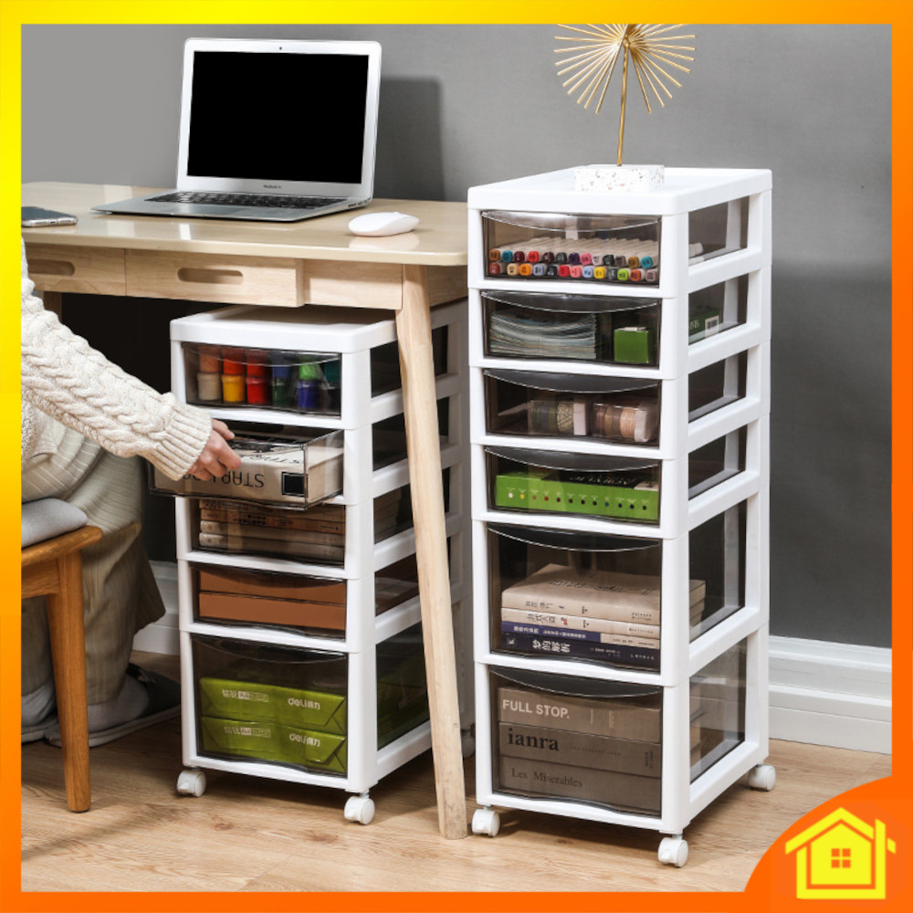 [OneHome] File Book Food Drawer Rack Office Organizer Cabinet Wheel Rak ...