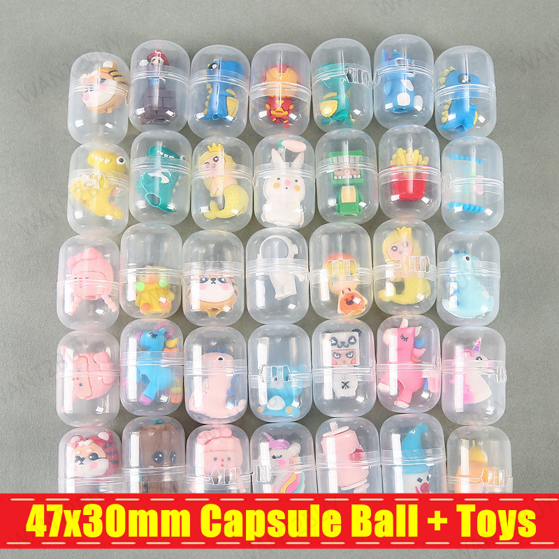 32/45/50mm Plastic Lucky Draw Capsule Ball Suprise Egg With Toys Animal ...