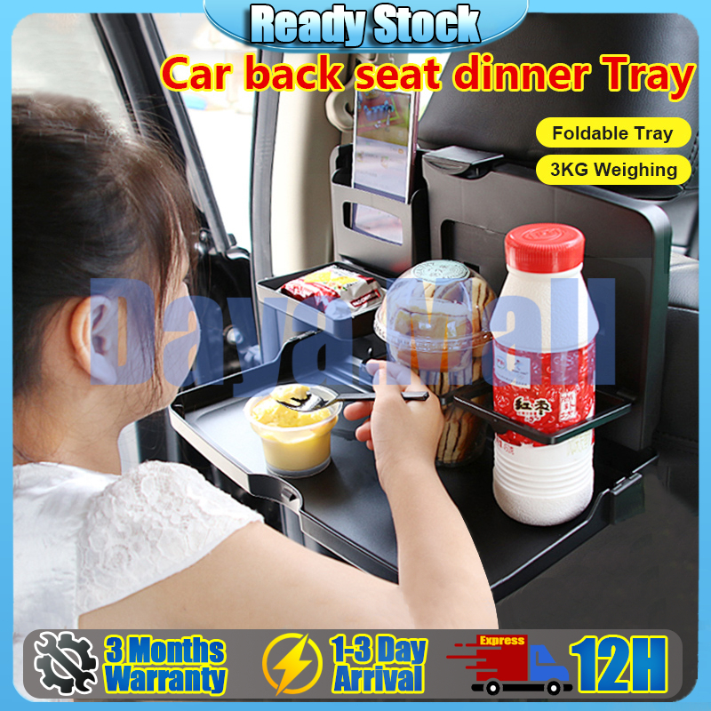 Foldable Car Food Tray Rear Seat Dining Table with Bottle & Cup Meja ...