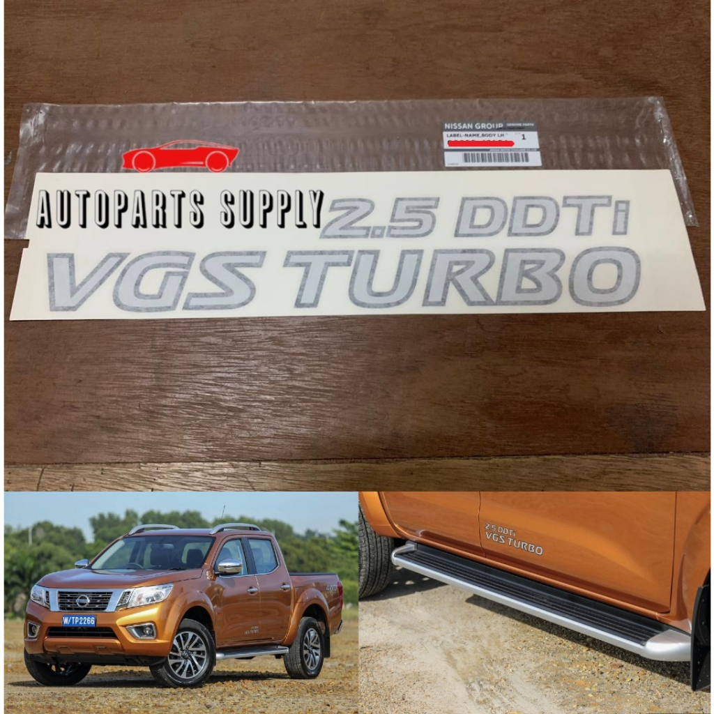 ORIGINAL NISSAN NAVARA NP300 D23T 2.5 DDTi VGS TURBO STICKER | Shopee ...