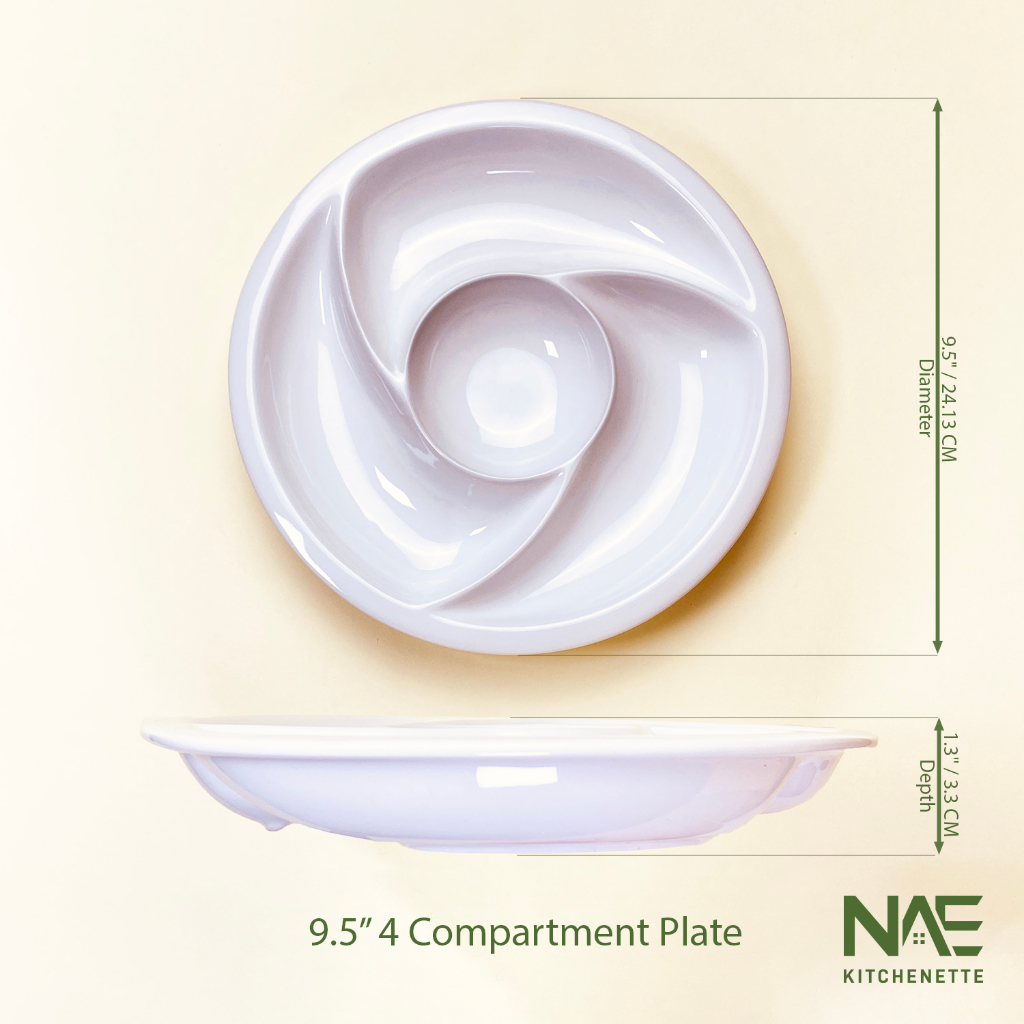 [WHITEWARE] PINGGAN VIRAL NAE - 4 Compartment Plate | Shopee Malaysia