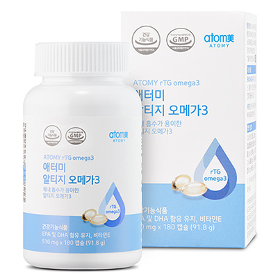 100% AUTHENTIC Atomy rTG Omega 3 (180 Capsules) 艾多美 rTG鱼油 | Shopee Malaysia