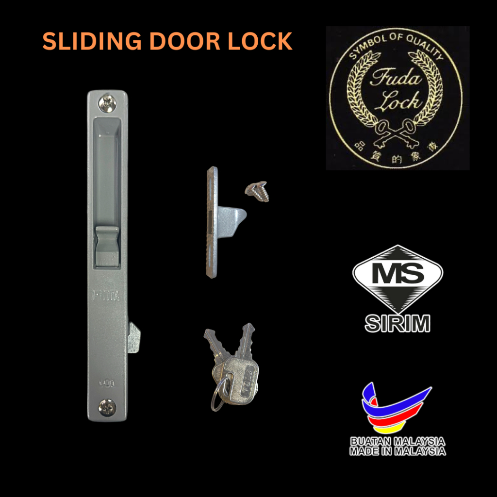Fuda Sliding Door Lock / Kunci Pintu Aluminium Kaca Gelangsar | Shopee ...