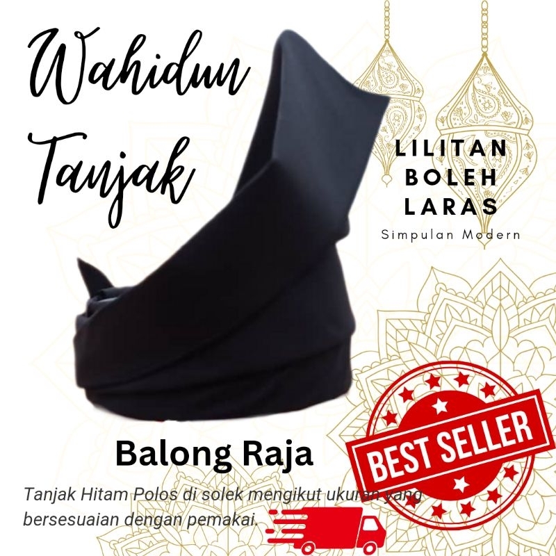 Tanjak Melayu Cotton Plain Black Color (Read Product Description for ...