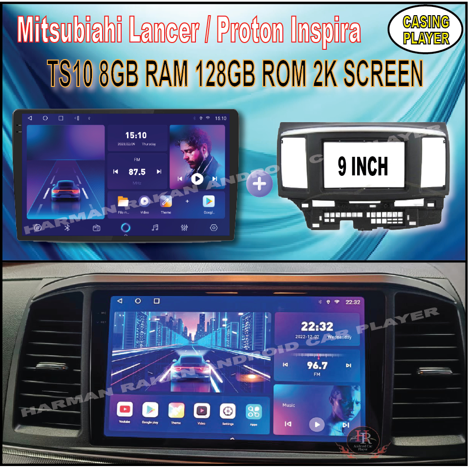 Mitsubishi Lancer/ Inspira / EvoX WITH Android player ( EVO X design 9" ) | Shopee Malaysia