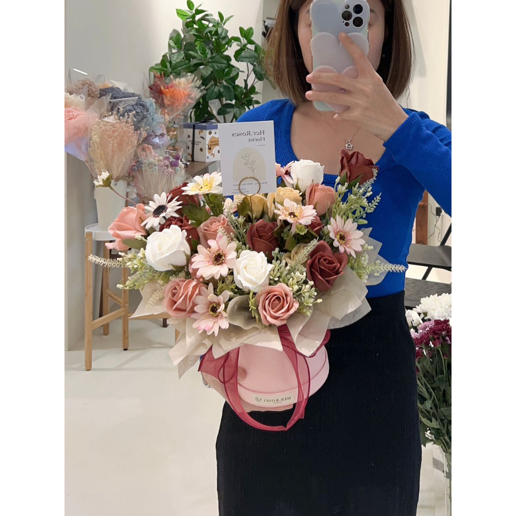 Grand Opening Flower Box Preserved Flower Artificial Flower Flower Soap ...