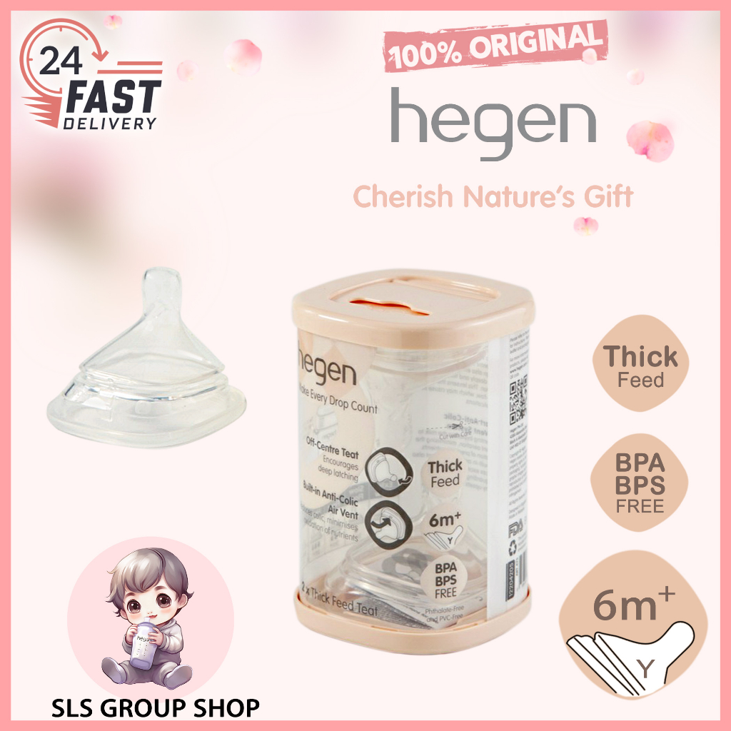 HEGEN Teat x 2 Pack / Extra Slow/ Slow Flow/ Medium Flow/ Fast Flow/ Thick Feed | Shopee Malaysia