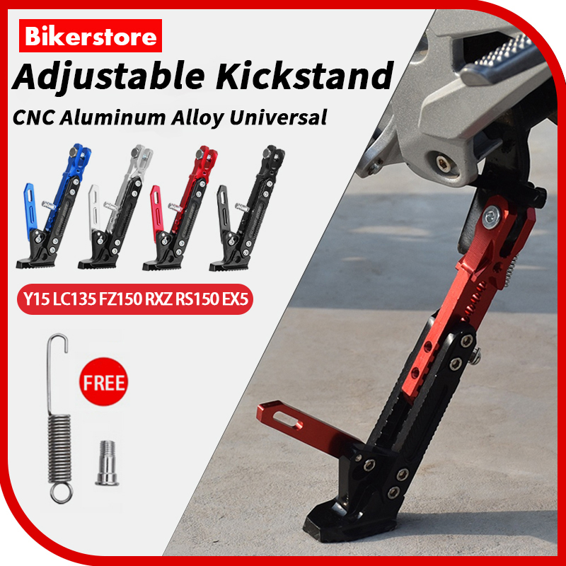 Motorcycle Adjustable Height Side Stand Foot Bracket Kickstand Tripod ...