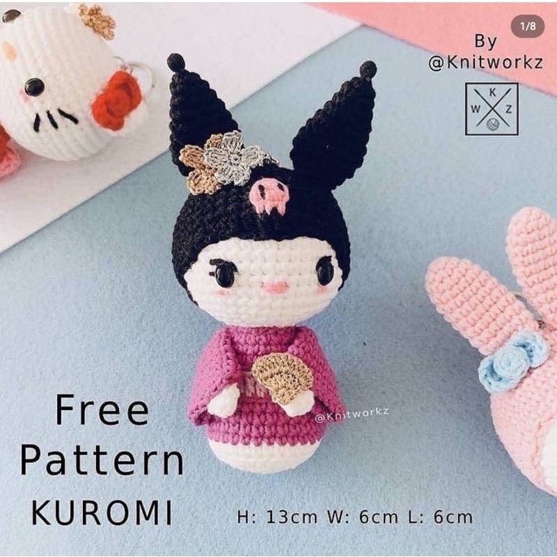 E pattern E amigurumi crochet cutie kuromi | Shopee Malaysia