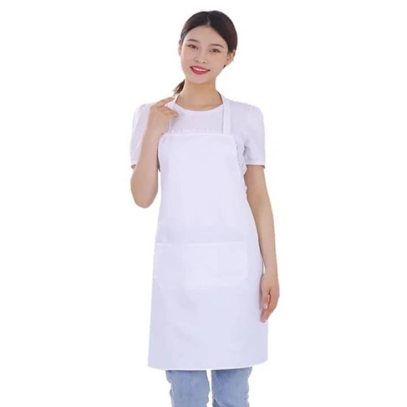 Apron Make in Malaysia cook kitchen house restaurant (White) | Shopee ...