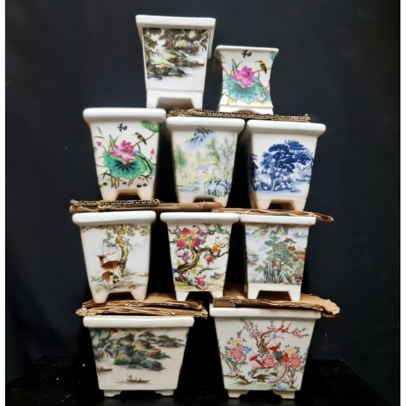 bonsai pot classic jdz pasu bonsai antique & modern type 美丽的花盆 | Shopee ...