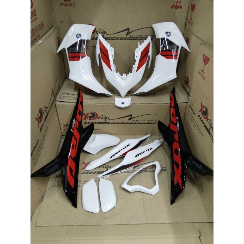 NVX V2 COVERSET CUSTOM WHITE BLACK STICKER TANAM | Shopee Malaysia