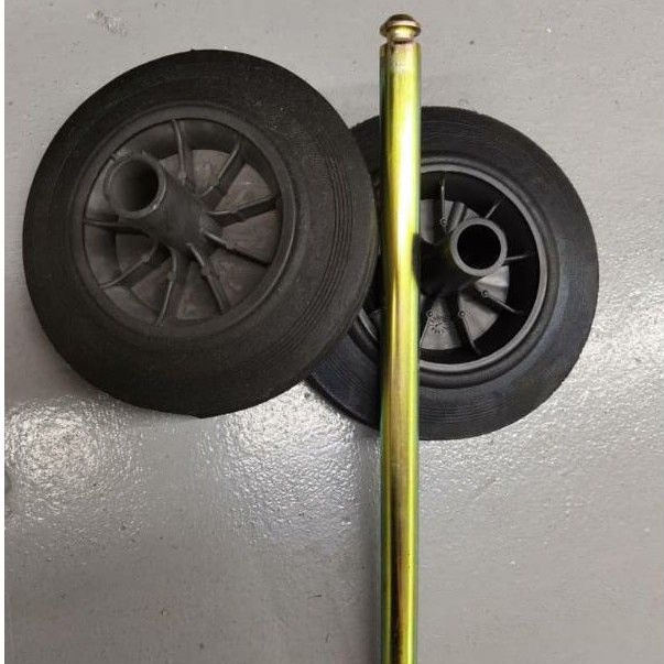 100L 120L 240L SET RODA TONG SAMPAH HIJAU 8 INCH Waste bin wheel 1 Set ...