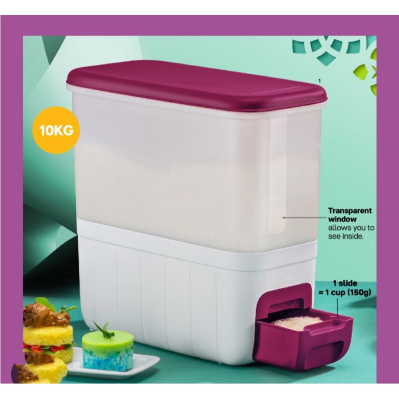TONG BERAS/RICE SMART 🍚 {TUPPERWARE 10KG} | Shopee Malaysia