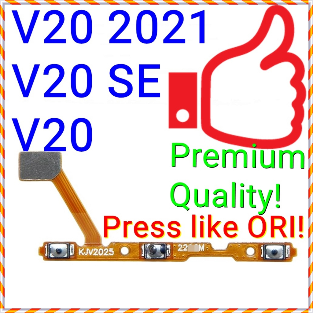 (Press like ORI) NEW ORI On Off Power Volume Buttons Switch Flex Ribbon vivo V20 SE / V20 2021 ...