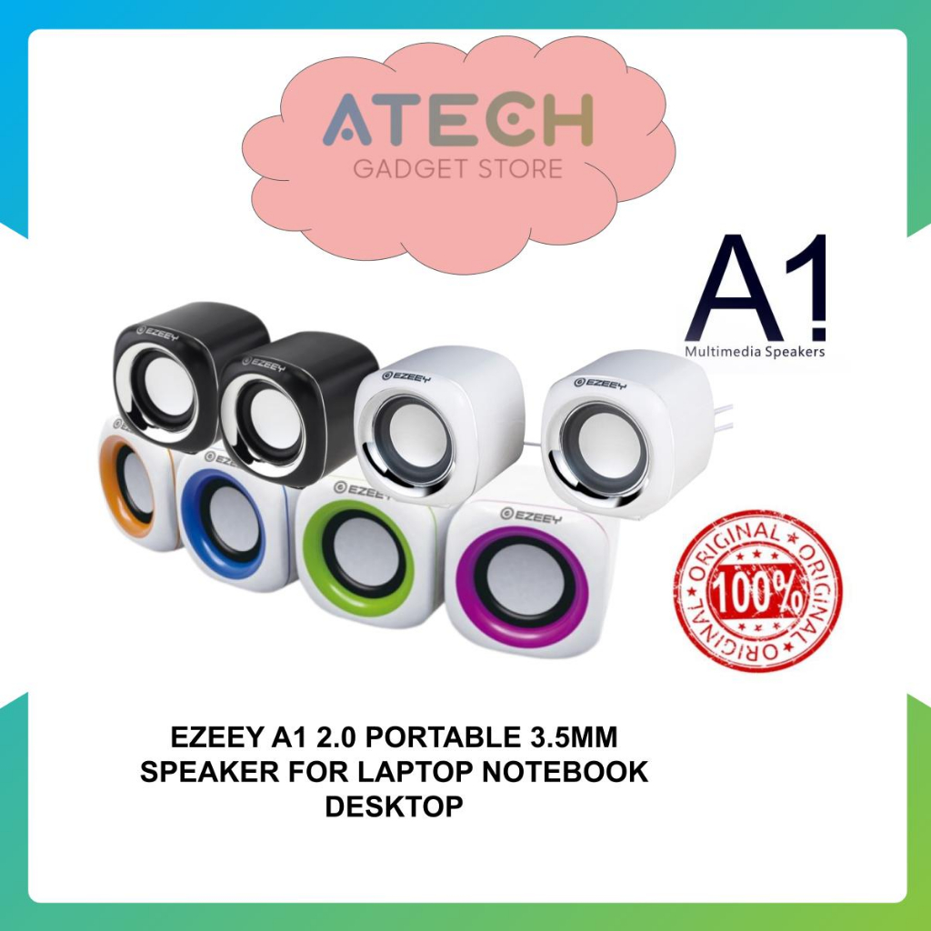LEXPI EZEEY A1 2.0 PORTABLE 3.5MM SPEAKER FOR LAPTOP NOTEBOOK DESKTOP ...